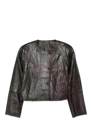 STAND STUDIO Embossed Leather Coat
