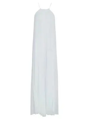 OSKLEN Pleated Halterneck Gown - White