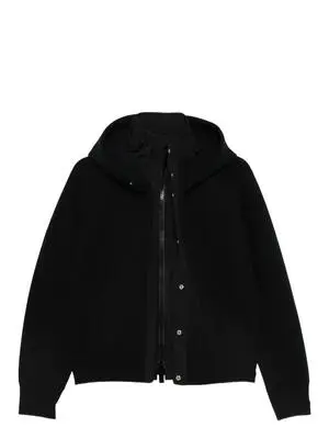 Sacai Hooded Zip-up Jacket - Black