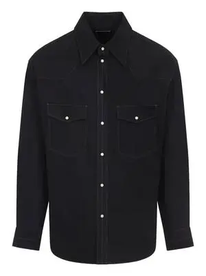 LEMAIRE Pocket Stitch Shirt - Black