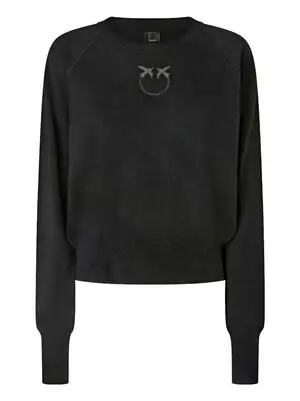 Pinko Logo Crewneck Sweater - Black