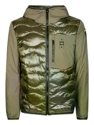 BLAUER. Hooded Quilted Jacket - Green
