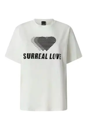 Pinko Heart-graphic T-shirt - White