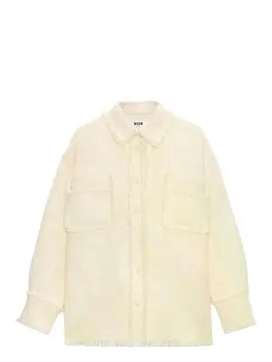 MSGM Frayed-Edge Shirt