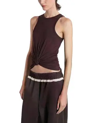 Magda Butrym Knotted Tank Top - Brown