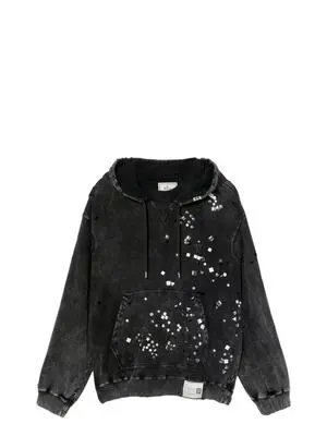 Mihara Yasuhiro Stud-embellished Hoodie - Black