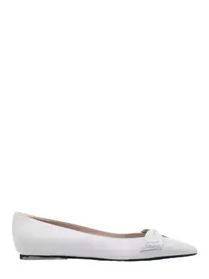N°21 Bow-detail Pointed-toe Ballet Flats - White