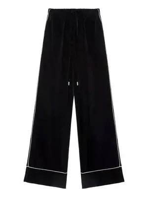 Ermanno Scervino Drawstring Piped Trousers - Black