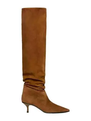 SCAROSSO Barbara Pointed-toe Boots - Brown