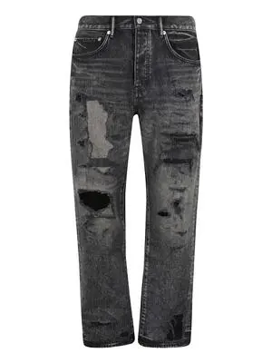 PURPLE BRAND Distressed Five-pocket Jeans - Grey