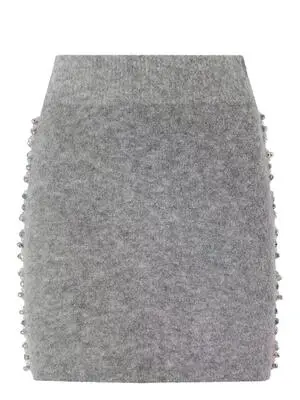 Pinko Believe Embellishment Mini Skirt - Grey