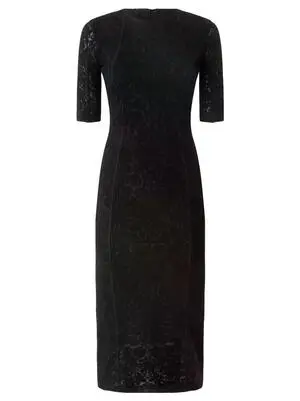 Pinko Arame Crew-neck Midi Dress - Black