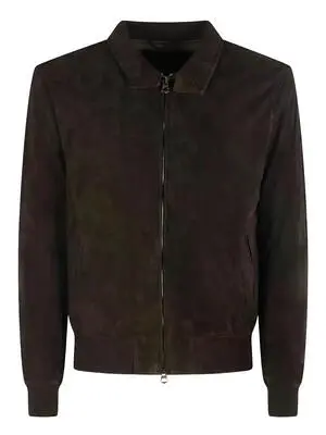 STEWART Zip-up Jacket - Brown