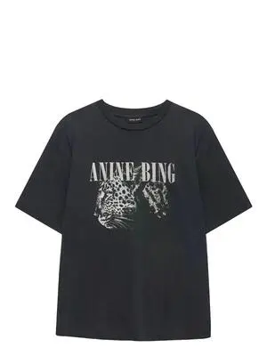 ANINE BING Graphic Cohen T-shirt - Black
