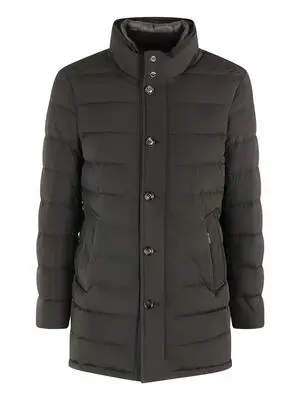 MOORER Calegari-Kn Quilted Button Coat Brown