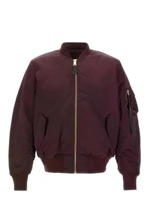 Alpha Industries Ma-1 Base Flight Bomber Jacket - Red