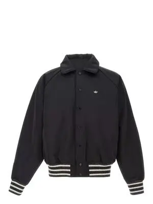 Adidas Logo-detail Bomber Jacket - Black