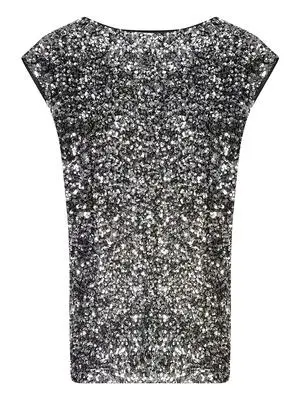 Junya Watanabe Sequin-embellished Top - Black/silver