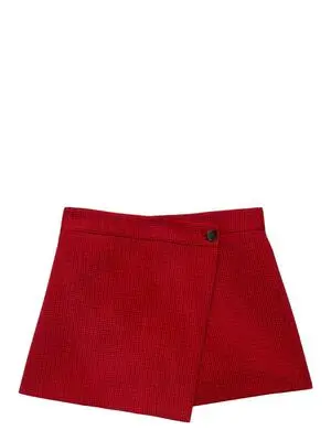 MSGM Button-fastening Wrap Shorts - Red