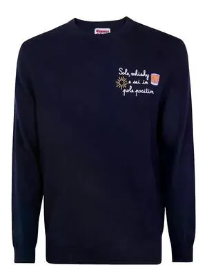 MC2 SAINT BARTH Heron Embroidered Sweater - Blue