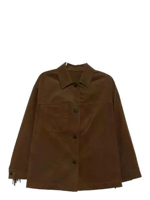 JUUN.J Fringed Suede Jacket - Brownd