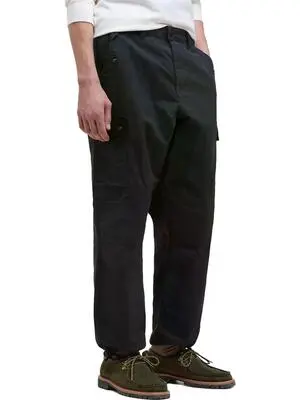 Barbour Silverbay Oversized Corduroy-pocket Trousers - Black