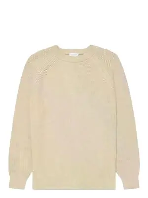 Sunspel Ribbed-knit Cotton Jumper - Neutrals