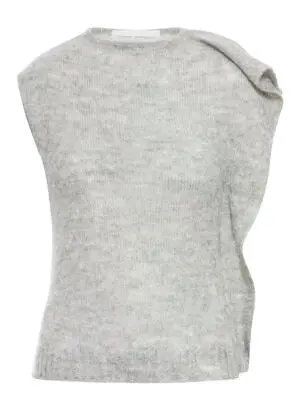 NICCOLO PASQUALETTI Ruffle-detail Vest - Grey
