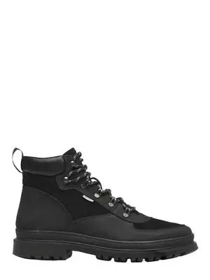 LES DEUX Lace-up Panelled Hiking Boots - Black