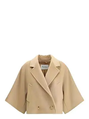 Max Mara Galea Double-Breasted Jacket Neutrals