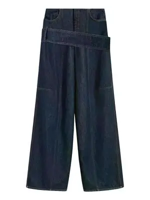 Sportmax Aia Belted Wide-leg Jeans - Blue