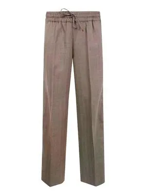 Drole De Monsieur Mélange-effect Trousers - Brown