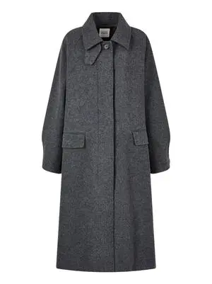 STUDIO TOMBOY Balmacaan Single-breasted Coat - Grey