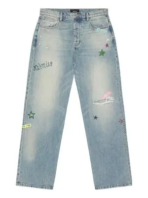 NAHMIAS Bandaid Baggy Jeans - Light Wash