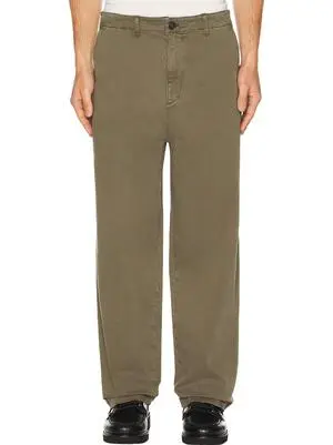 FRAME Cotton Chino Pant In Chocolate - Smokey Green