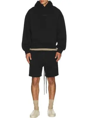 Fear Of God Classic Fit Fleece Hoodie Jet Black