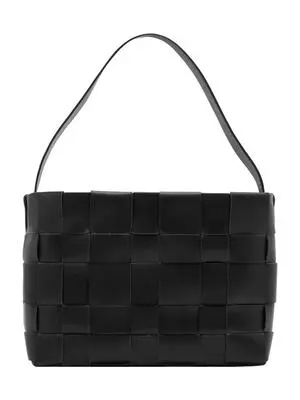 ST. AGNI Woven Mini Tote - Black