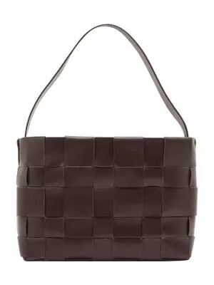 ST. AGNI Woven Mini Tote - Chocolate