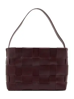 ST. AGNI Woven Mini Tote Plum