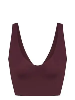 Nike X Skims Matte Vneck Bra Top - Currant