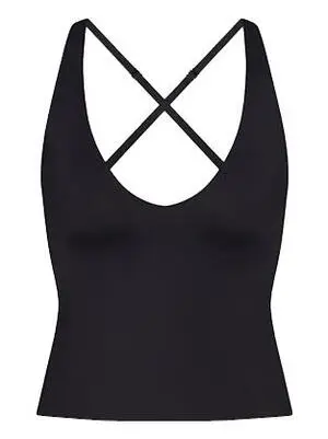 Nike X Skims Shine V-neck Tank - Obsidian