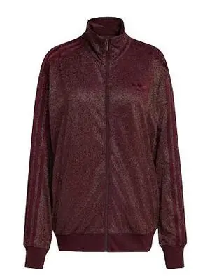 Adidas Lurex Firebird Track Top - Maroon/gold Metallic