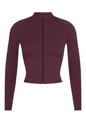 Nike X Skims Matte Mock Neck Full Zip Jacket - Currant