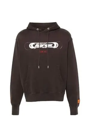 Heron Preston Hp Iykyk Drawstring Hoodie - Brown