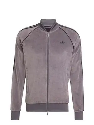 Adidas Sst Adicolor Velour Track Top - Grey Strata