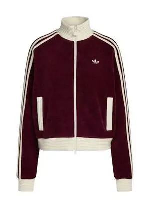 Adidas Velour Knit Track Top - Maroon