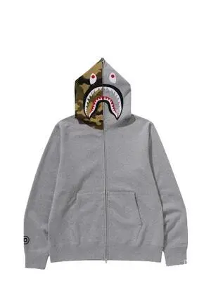 A BATHING APE 1st Shark Full Zip Hoodie Gray
