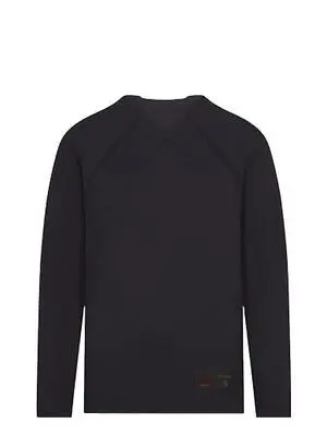 Nike X Skims Airy V-neck Oversized Long Sleeve Top - Obsidian