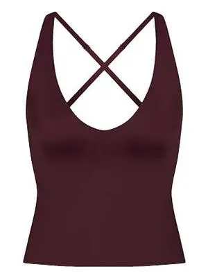 Nike X Skims Shine V-neck Tank - Currant