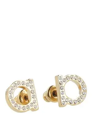 FERRAGAMO Crystal-embellished Mini Bijoux Earrings - Yellow